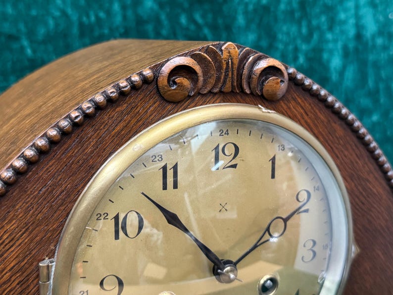 Antique Art Deco Mantel Clock by HAC, Hamburg American Clock Company ...