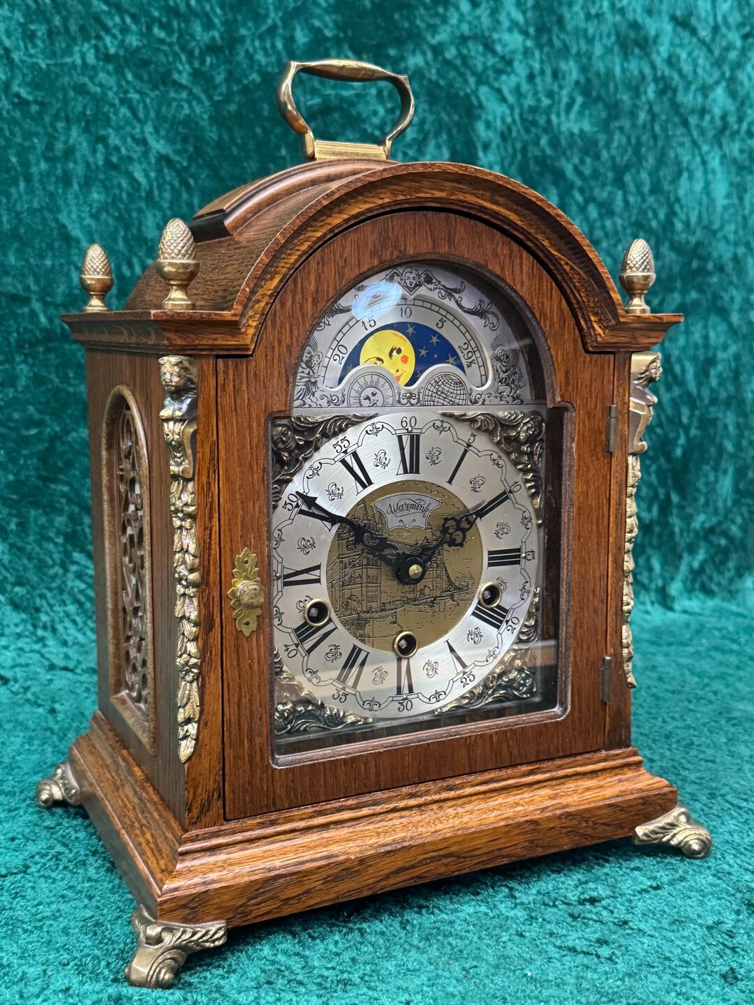 Large Westminster Table Clock by the Dutch Brand WUBA Warmink With Moon ...