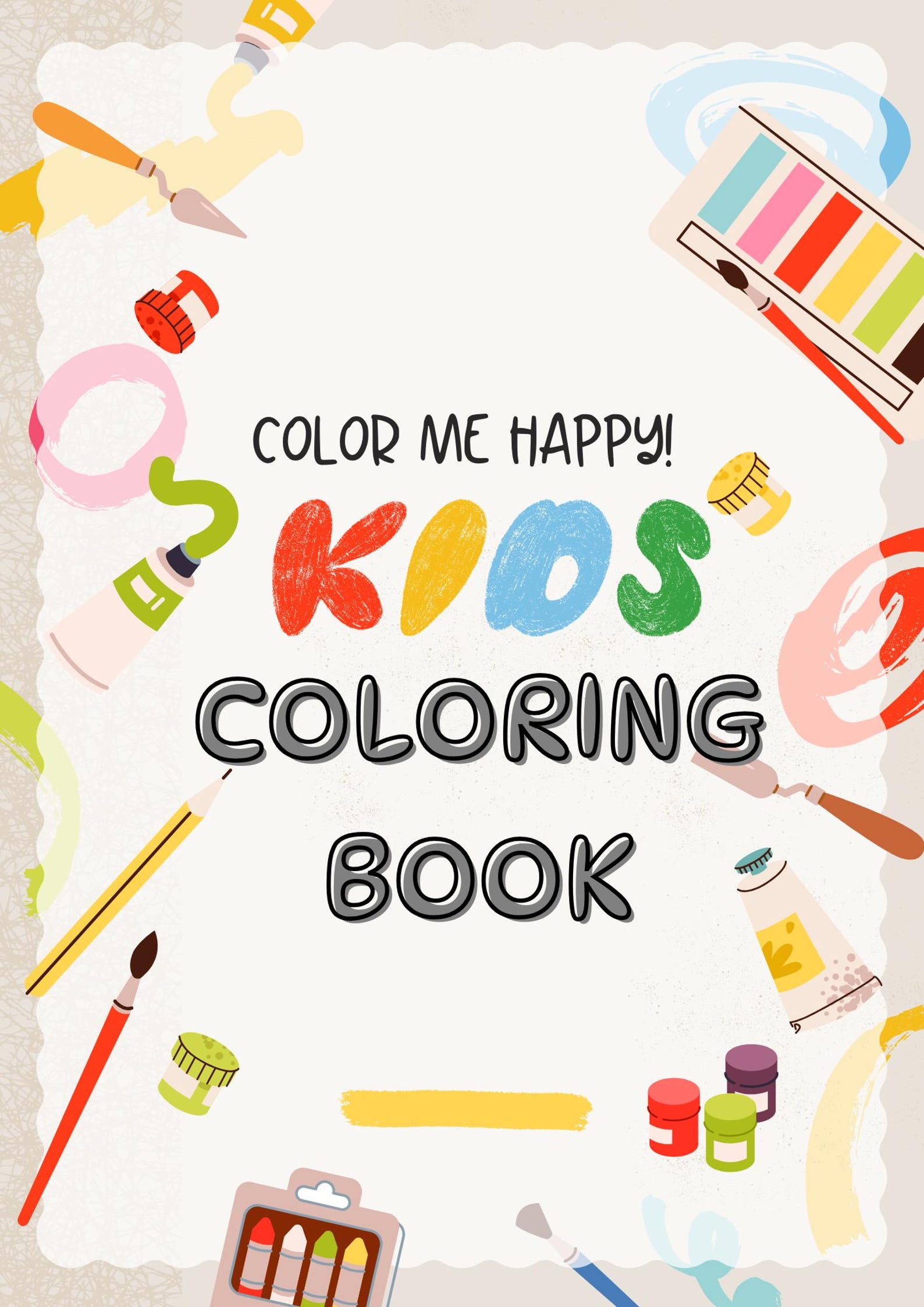 Interactive Coloring Book for Kids | Printable Activity Pages With Fun ...