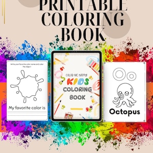 Interactive Coloring Book for Kids | Printable Activity Pages With Fun ...