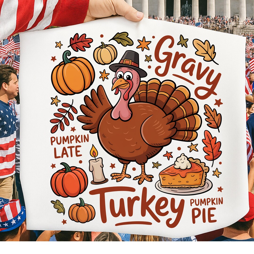 Thanksgiving Turkey Pumpkin Pie PNG, Autumn Gravy Pie Clipart, Fall ...