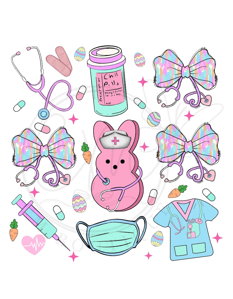 Easter Nurse PNG, Medical Bows Cut File (digital Download) - Etsy