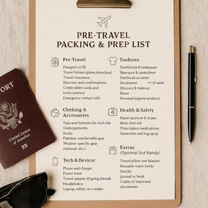 Printable Pre-trip Checklist | Digital Download - Etsy