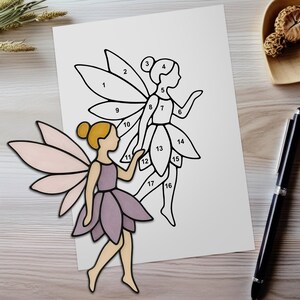 Fairy Stained Glass Pattern, Fairy Stained Glass Template, Fairy ...