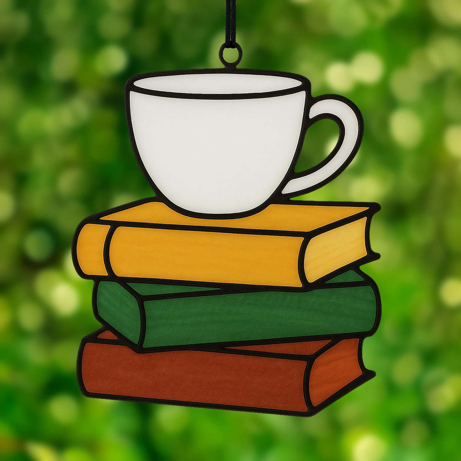 Coffee and Book Stained Glass Pattern, Coffee and Book Stained Glass ...