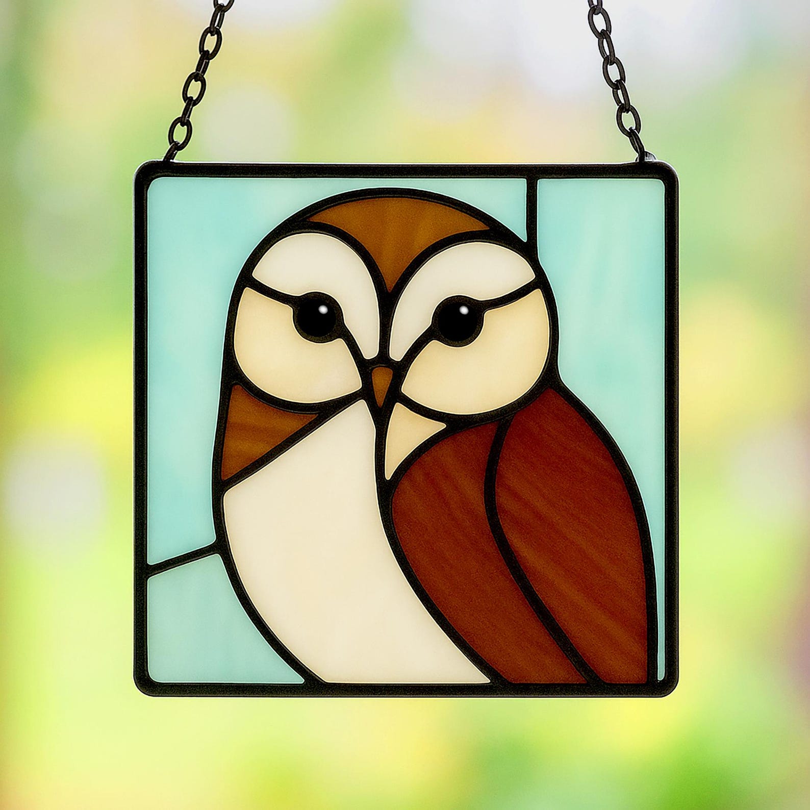 Owl Stained Glass Pattern, Owl Stained Glass Template, Owl Stained ...
