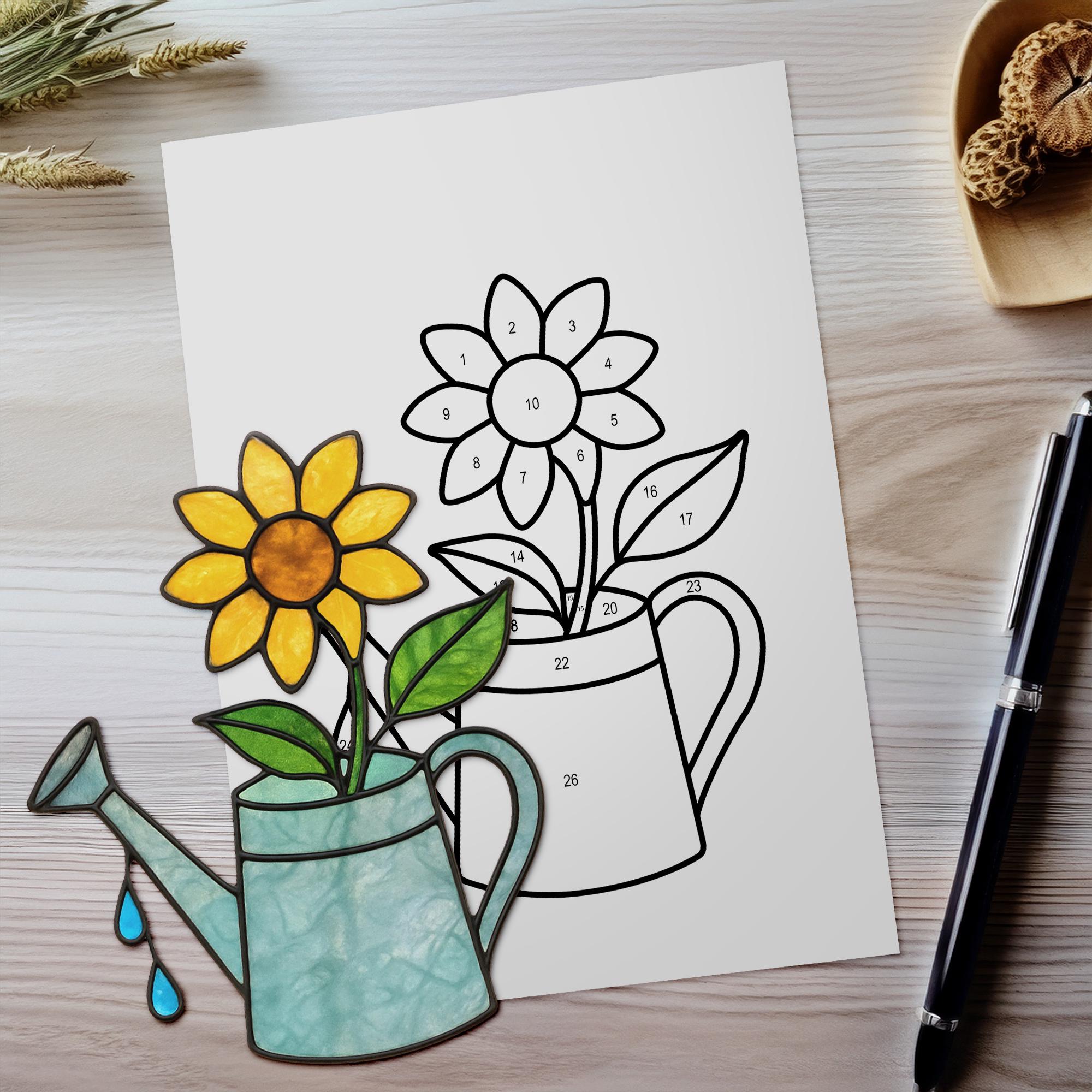 Watering Can Stained Glass Pattern, Watering Can Stained Glass Template ...