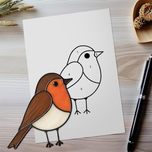 Robin Bird Stained Glass Pattern, Robin Bird Stained Glass Template ...