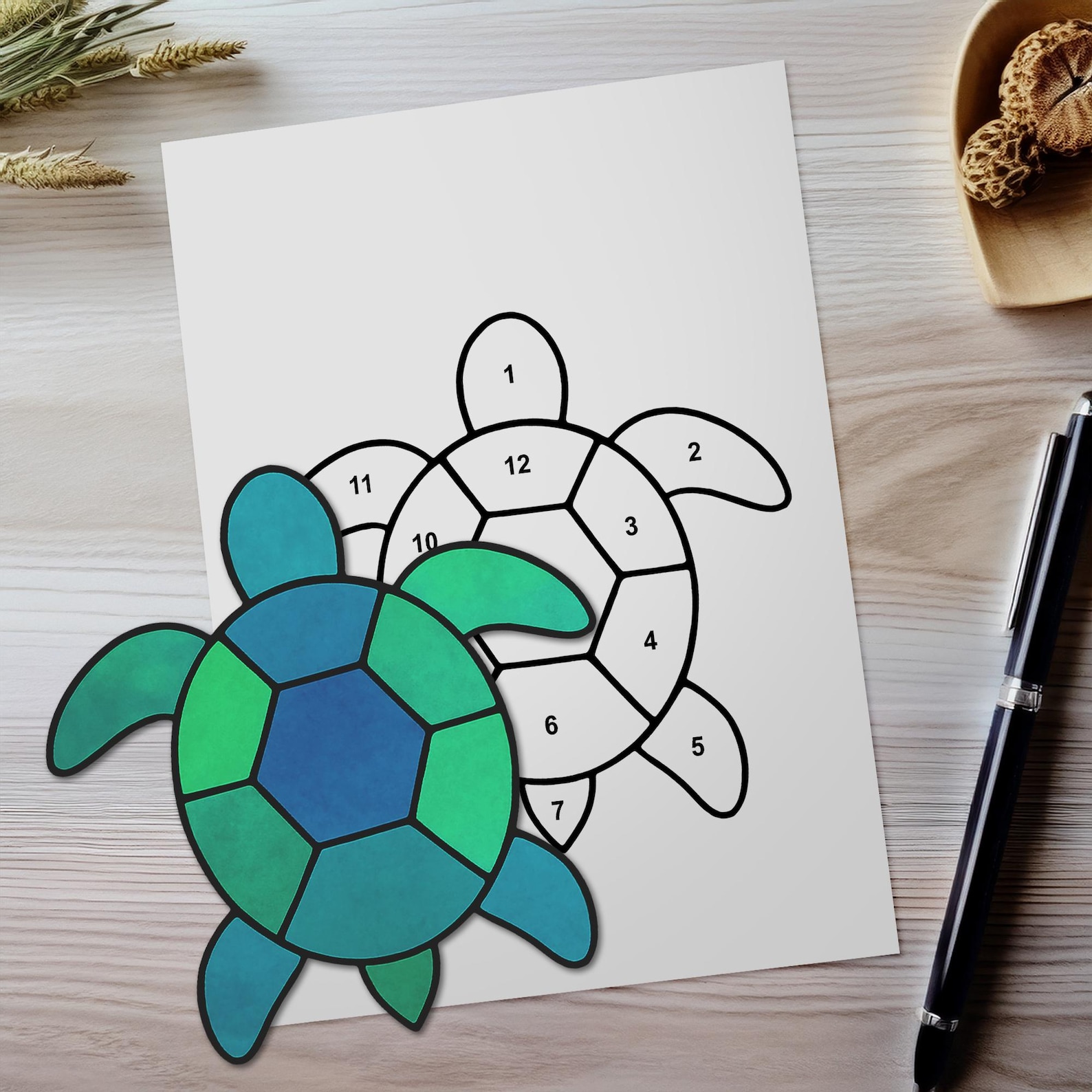 Turtle Stained Glass Pattern, Turtle Stained Glass Template, Turtle ...