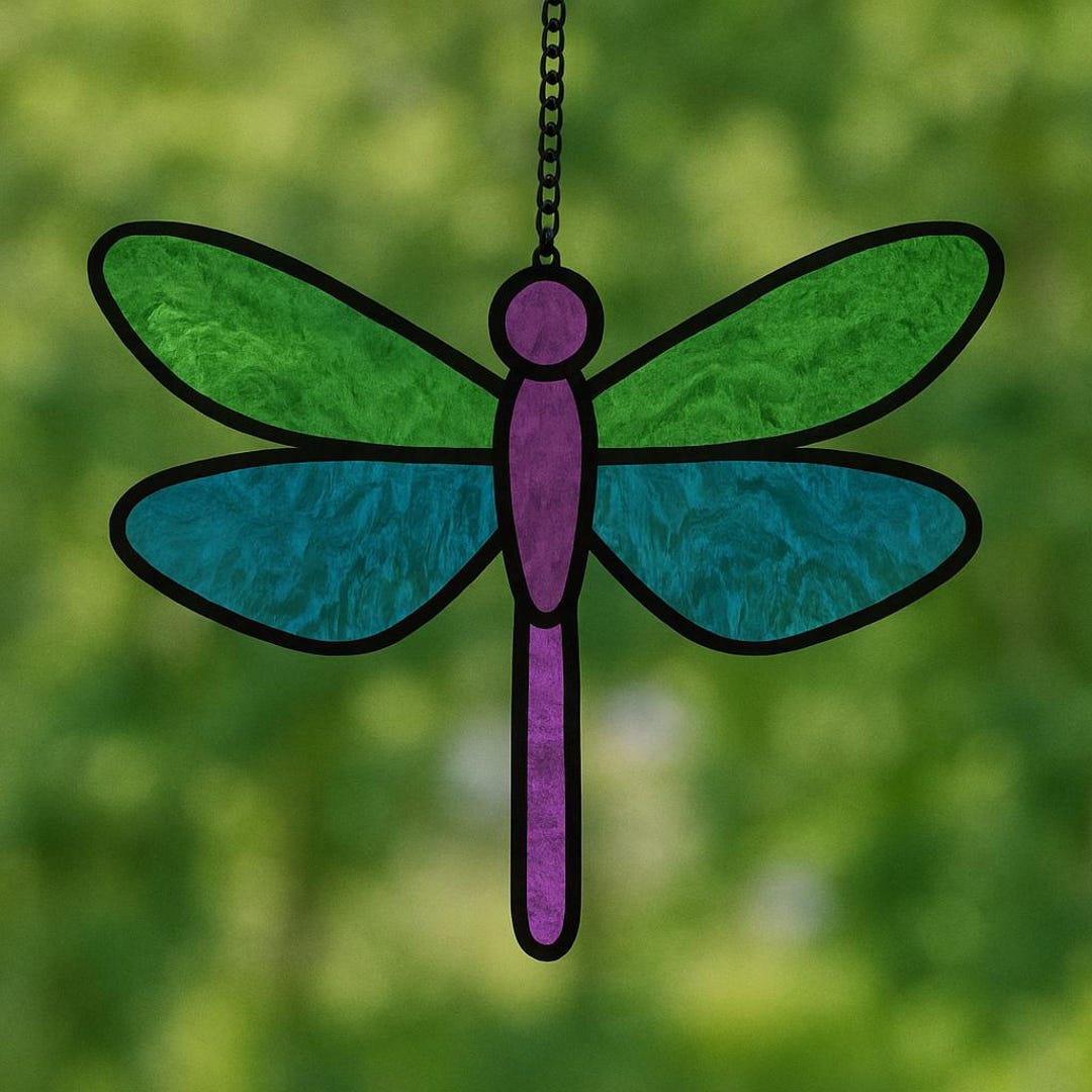Dragonfly Glass Pattern, Dragonfly Stained Glass Template, Dragonfly ...