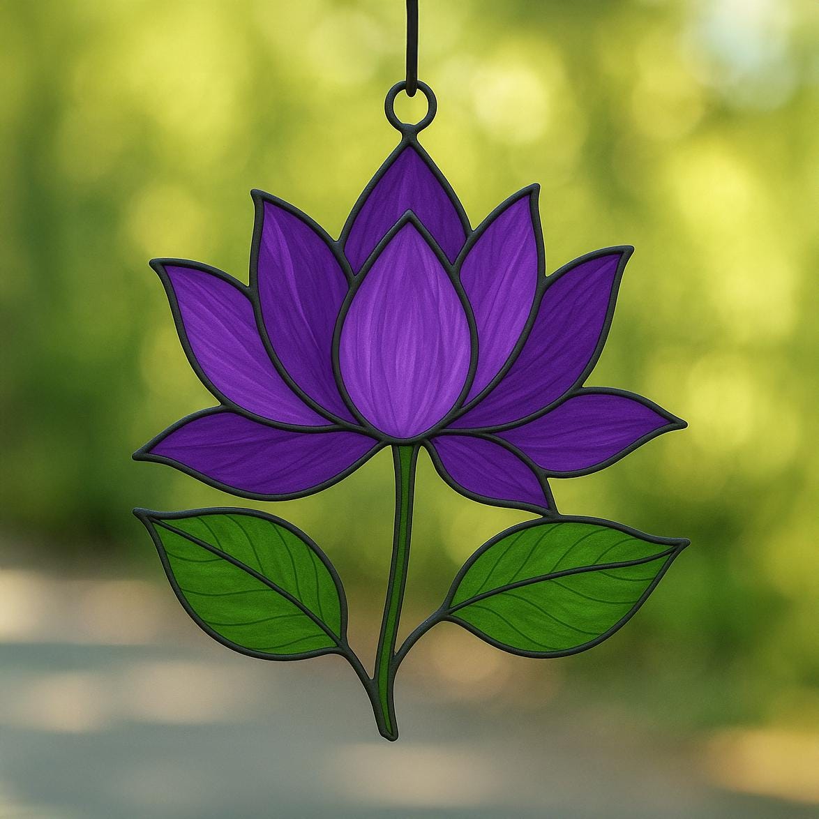 Lotus Flower Stained Glass Pattern, Lotus Flower Stained Glass Template ...