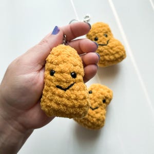Crochet Keychains Chicken Nuggets Handmade Gift Back to School Keyring ...