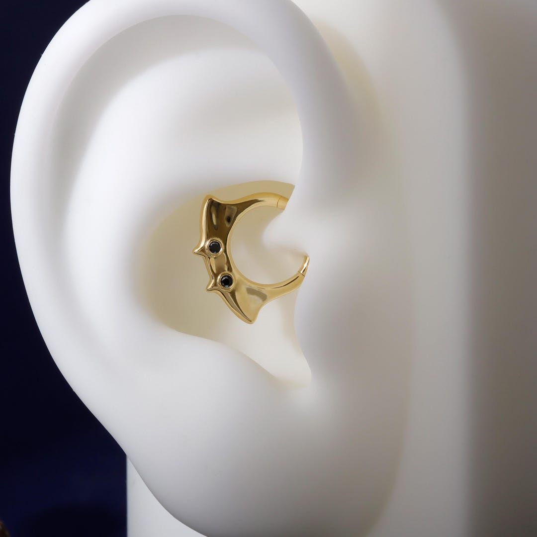 16G Manta Ray Septum Ring| Sterling Silver Daith Ewelry 8mm| Original ...