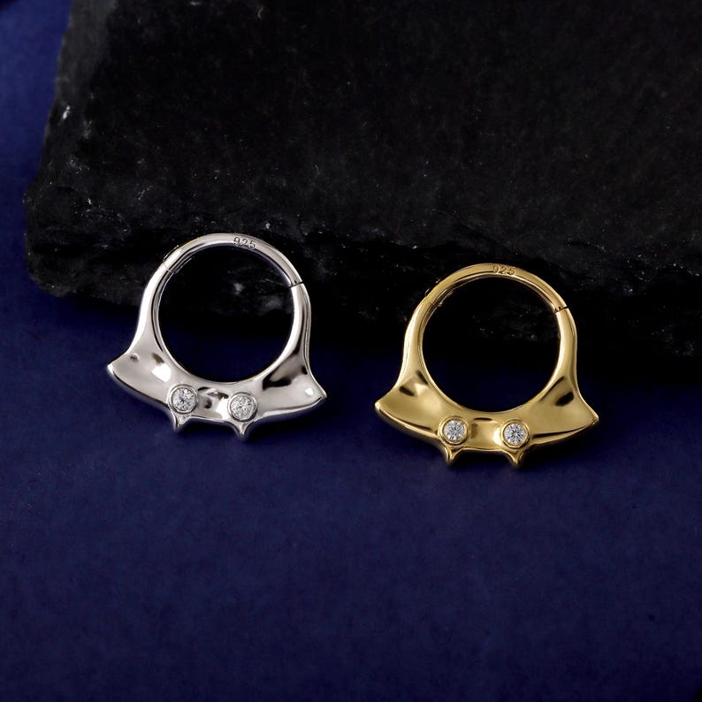 16G Manta Ray Daith Hoop Earring| Sterling Silver Daith Ewelry ...