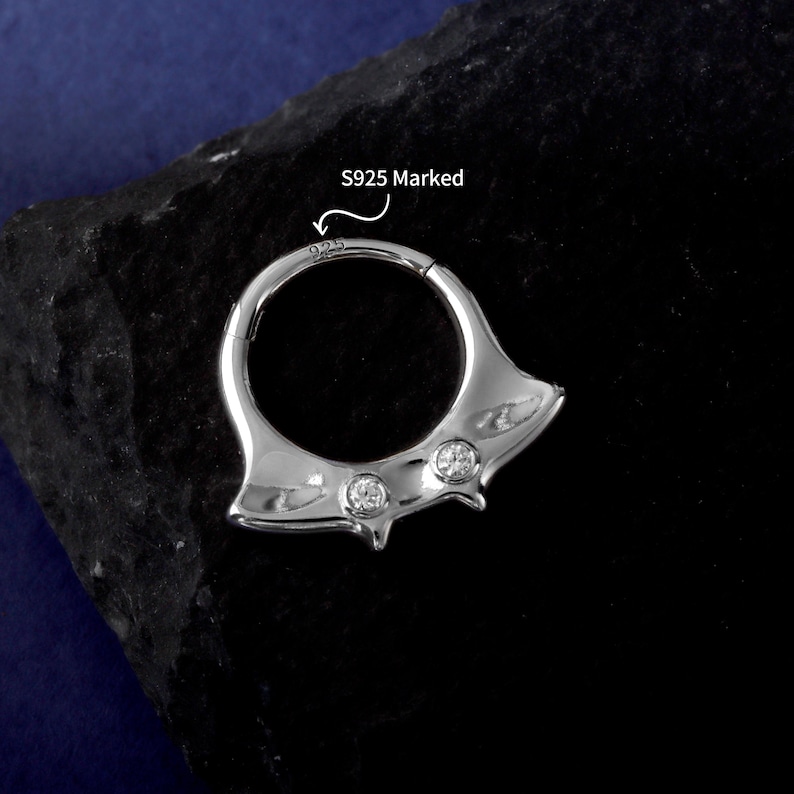 16G Manta Ray Daith Hoop Earring| Sterling Silver Daith Ewelry ...