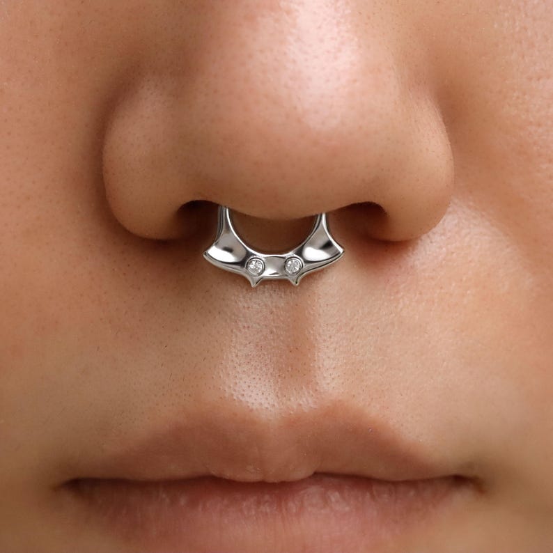 16G Manta Ray Daith Hoop Earring| Sterling Silver Daith Ewelry ...