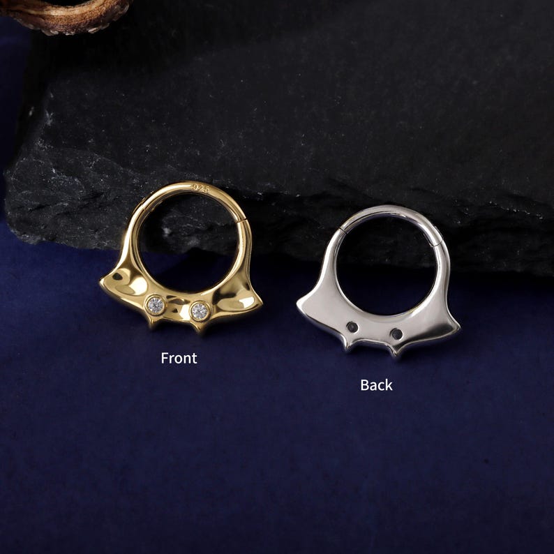 16G Manta Ray Daith Hoop Earring| Sterling Silver Daith Ewelry ...