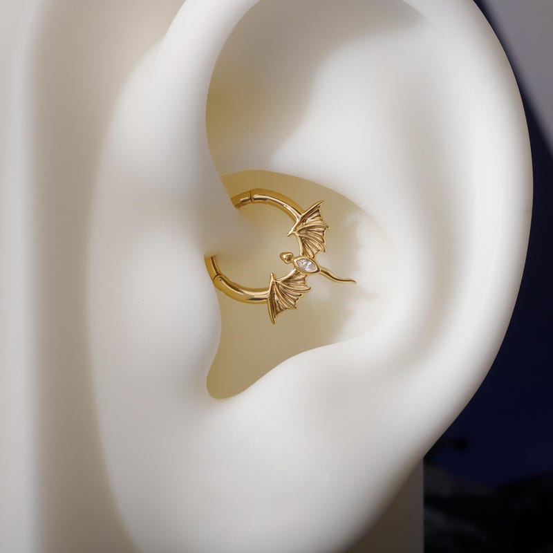 Daith Jewelry Gold Spiral - Etsy