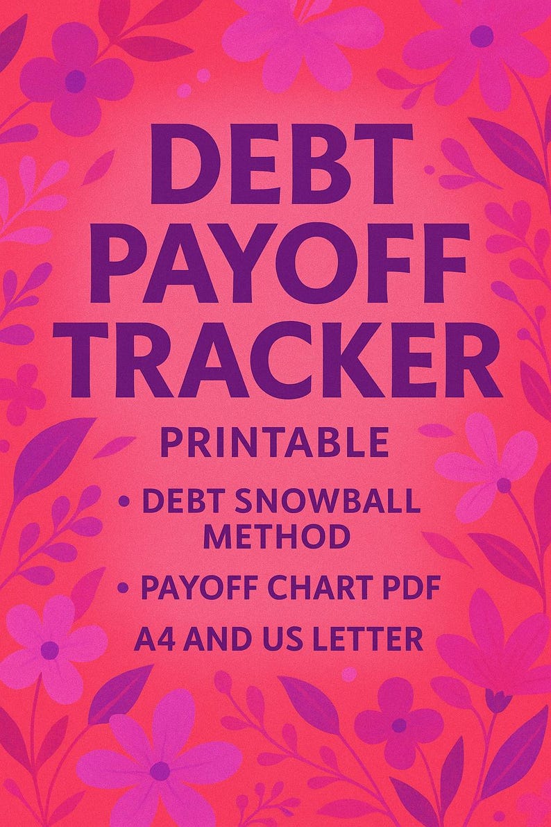 Debt Payoff Tracker Printable - Debt Snowball Method - Payoff Chart PDF ...