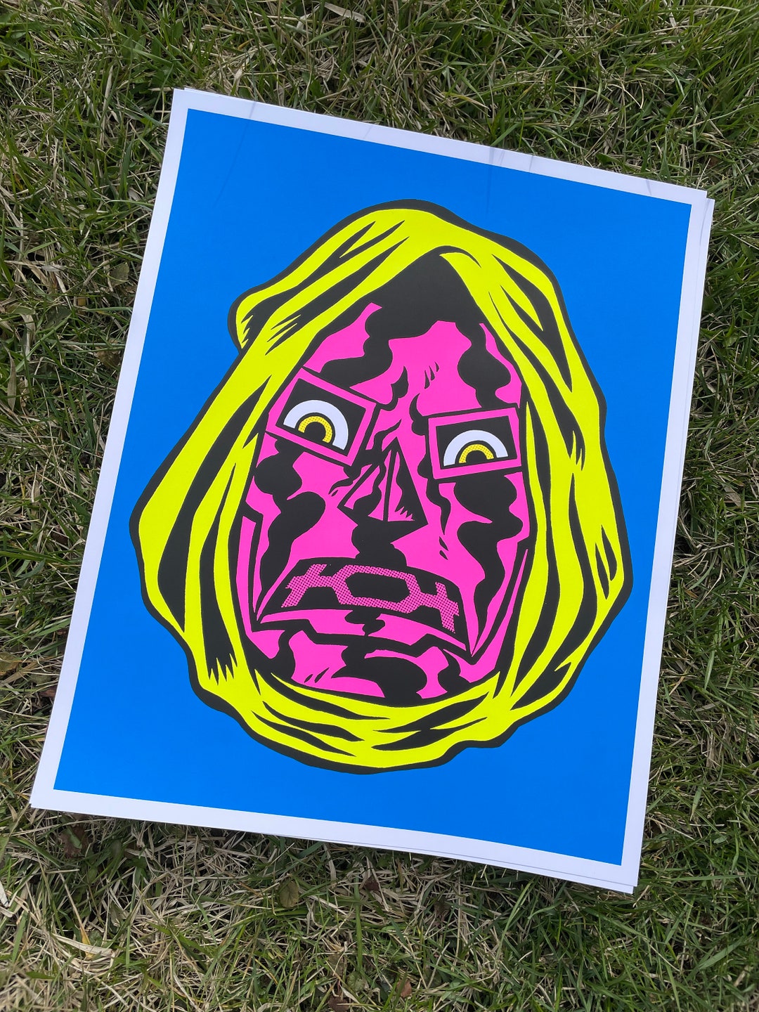 Pink Doom Screen Print - Etsy