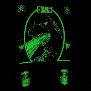 Godzilla Head Glow in the Dark Screen Print - Etsy