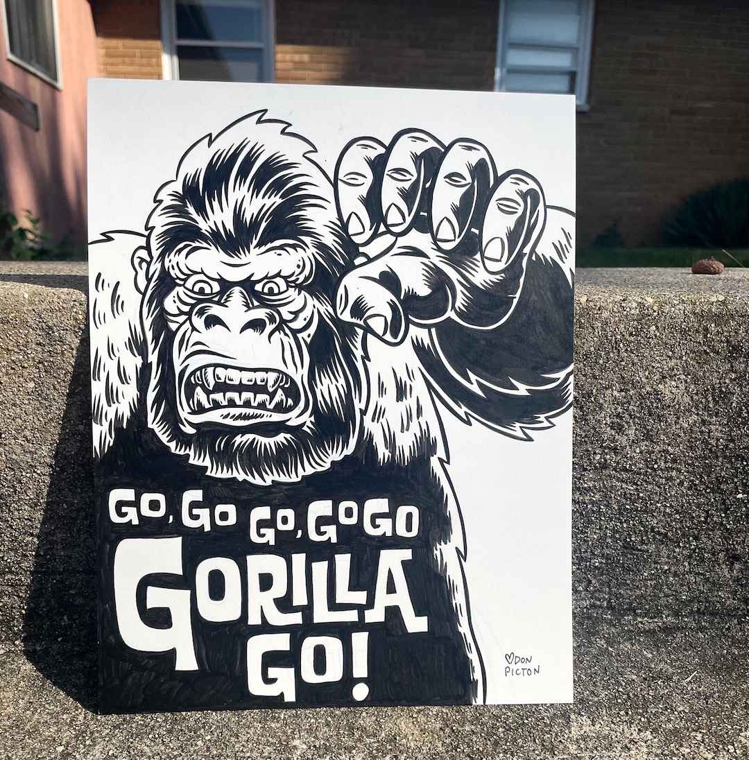 Go Go Gorilla Original Art - Etsy