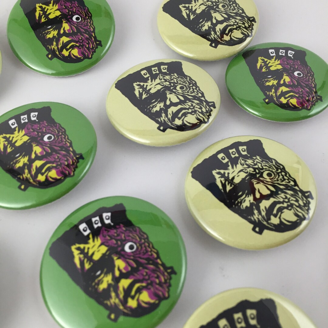 Melty Frankenstein Buttons - Etsy