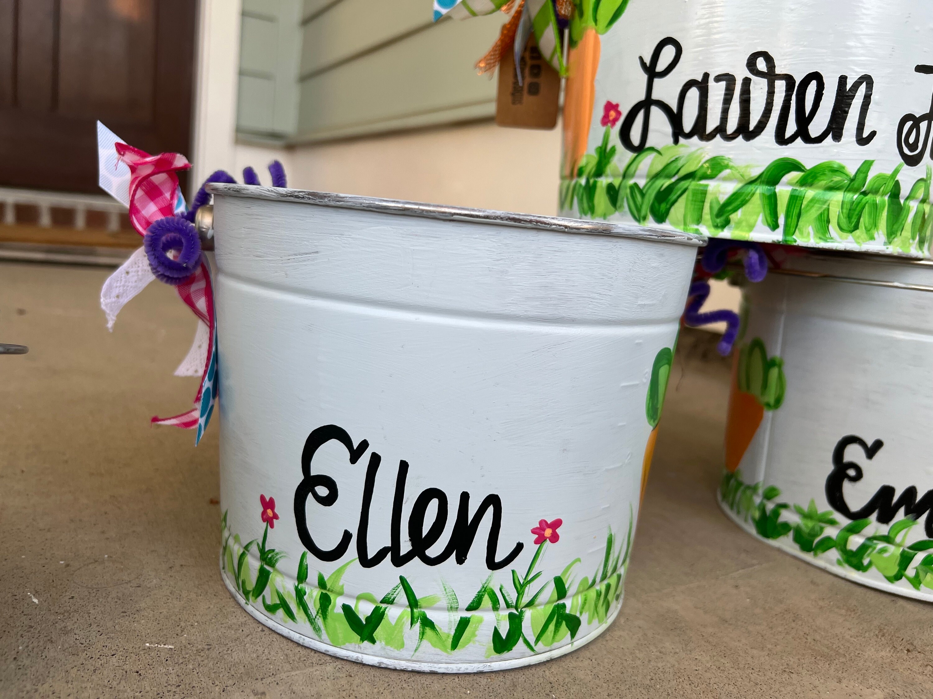 Easter Buckets - Easter Baskets - Easter Pails - Personalized Easter ...