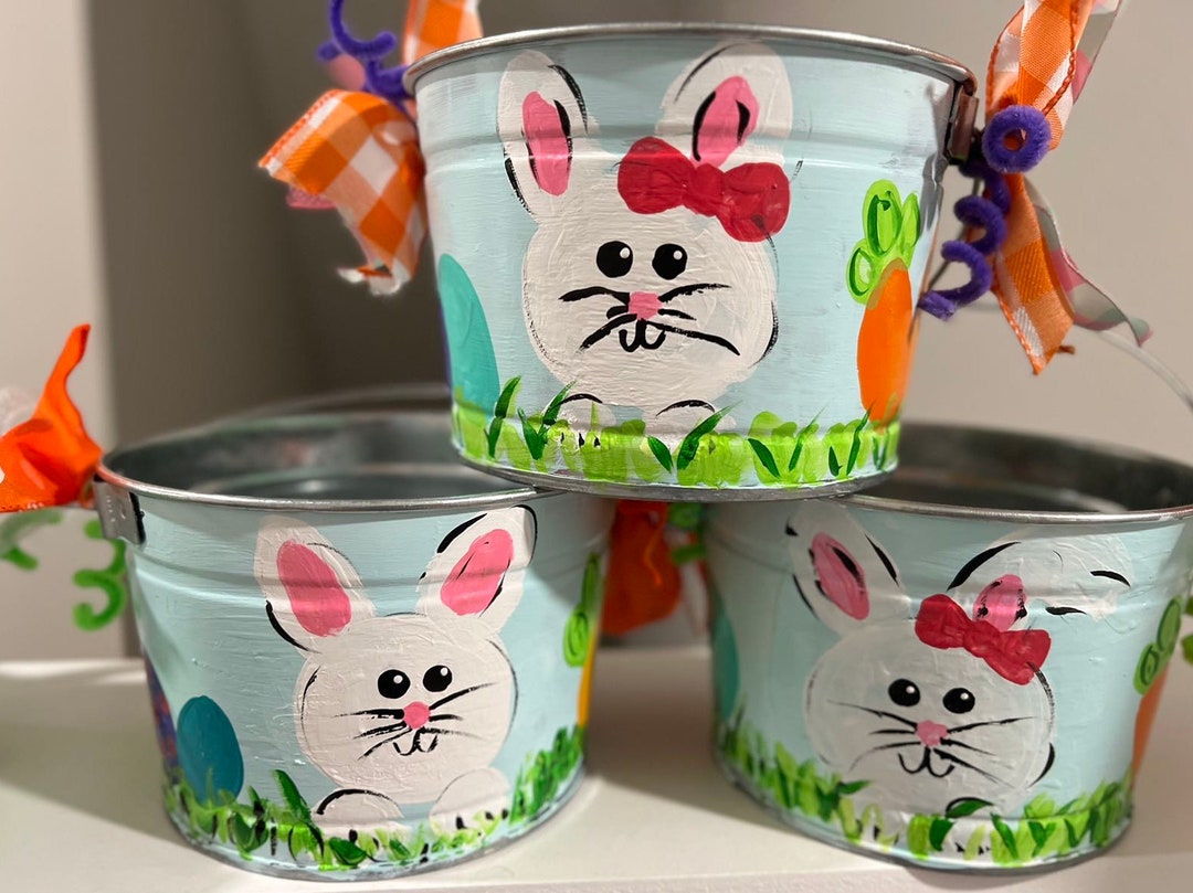 Easter Buckets Easter Baskets Easter Pails Personalized Easter Bucket ...
