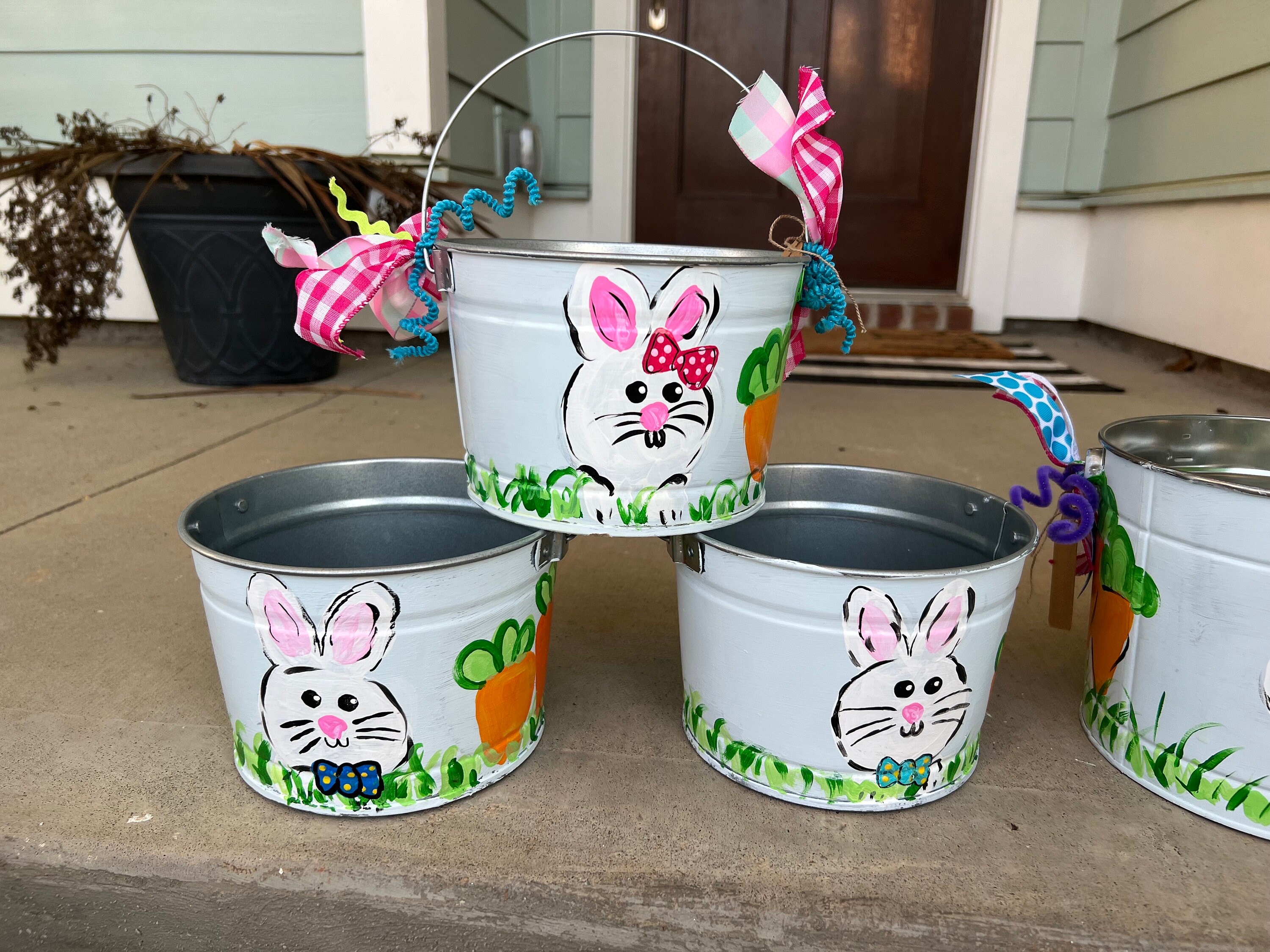 Easter Buckets - Easter Baskets - Easter Pails - Personalized Easter ...