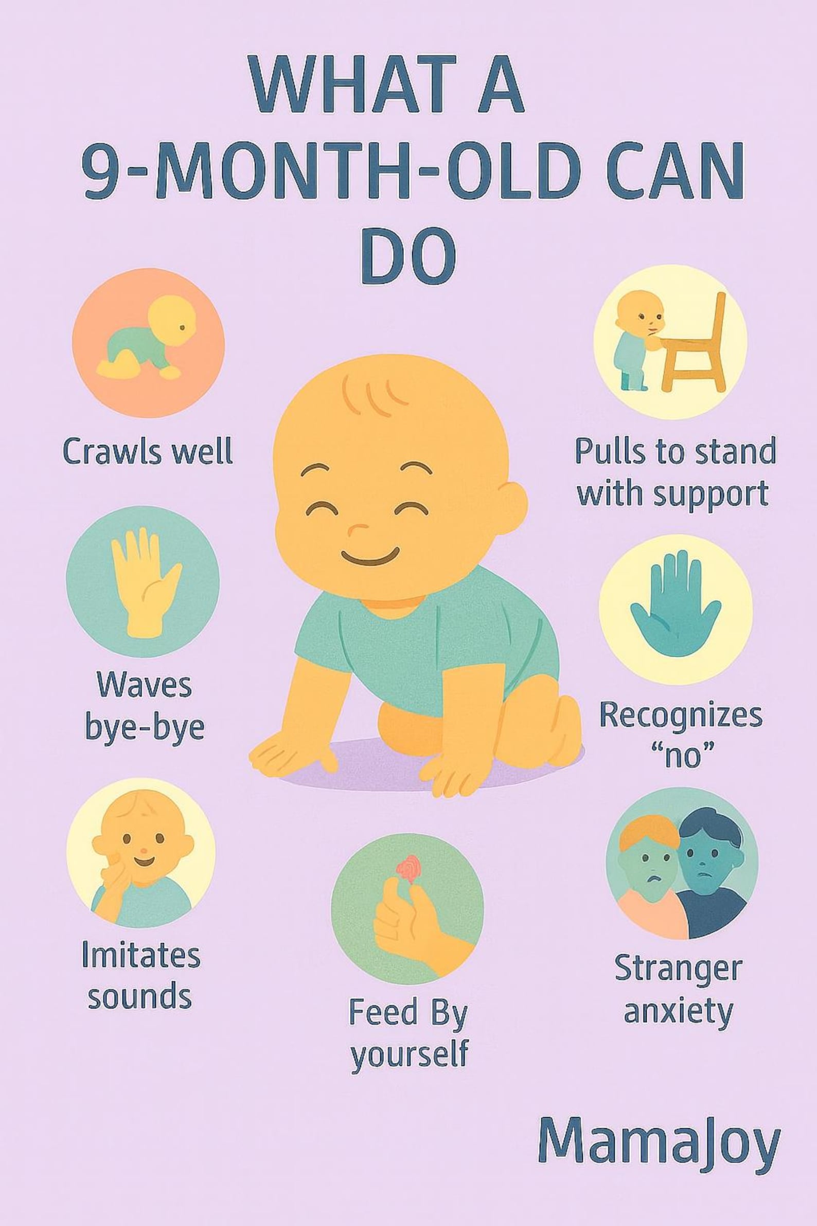 9-month-old Baby Milestones Chart – Printable Development Poster ...