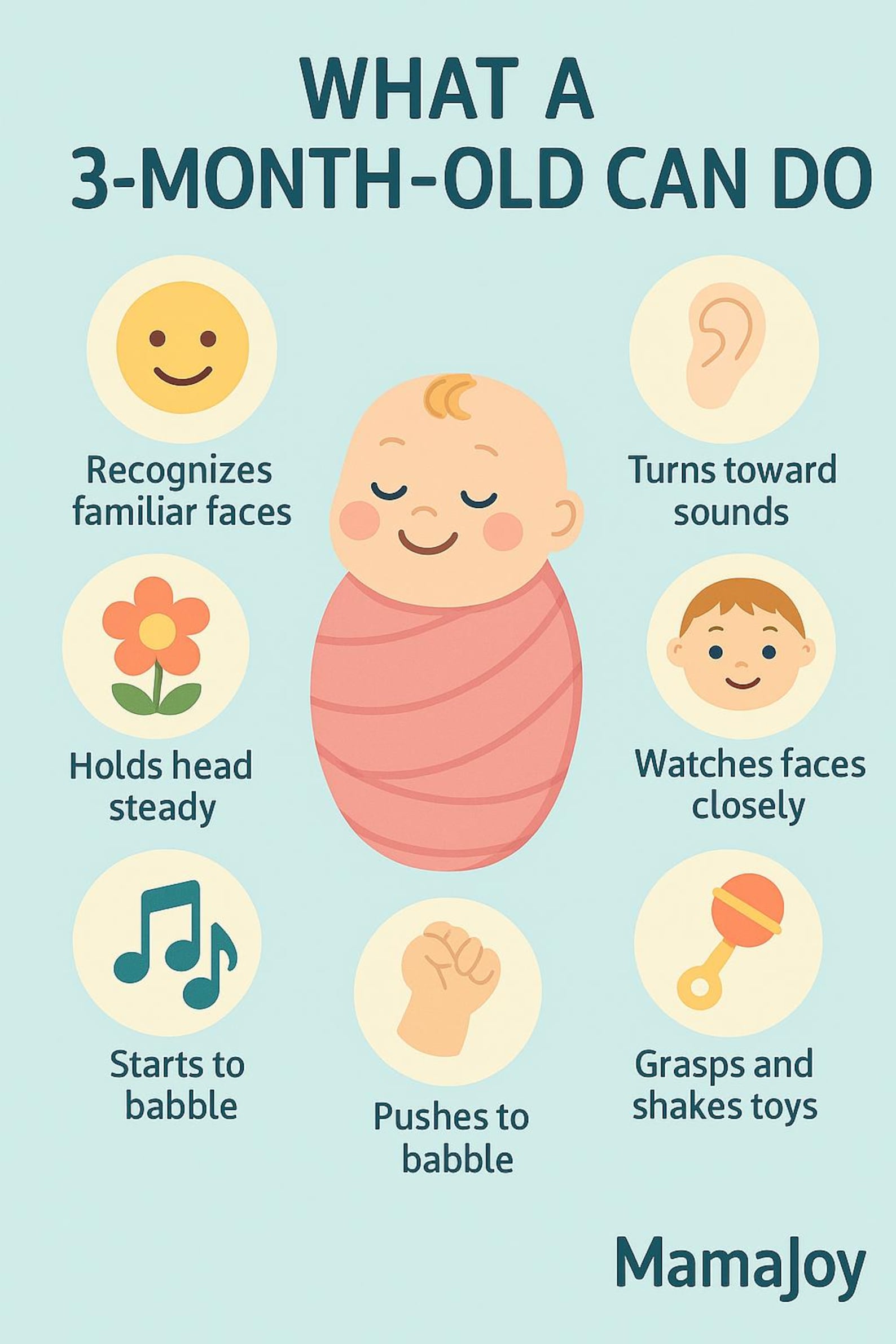 3-month-old Baby Milestones Chart – Development Tracker Printable ...