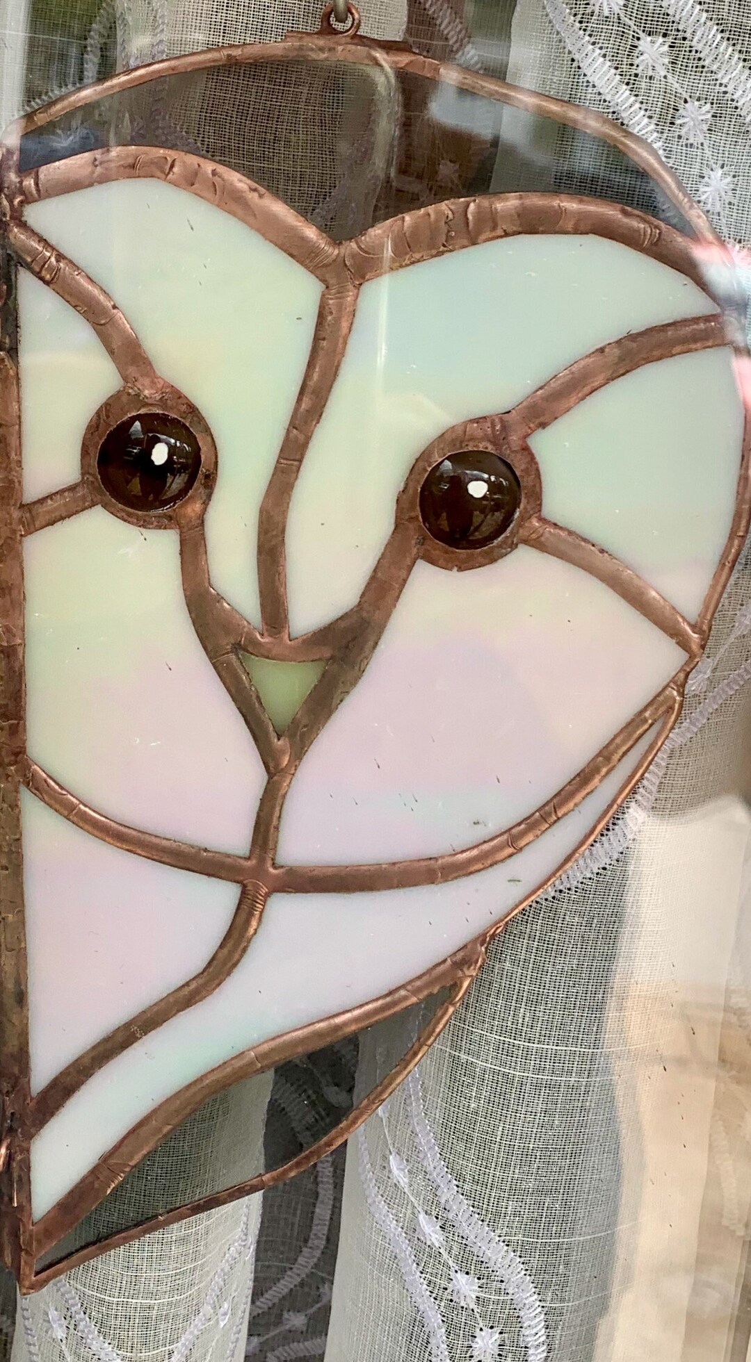 PEEKY ! Stained Glass Owl Suncatcher/art Glass ! FREE SHIPPING - Etsy