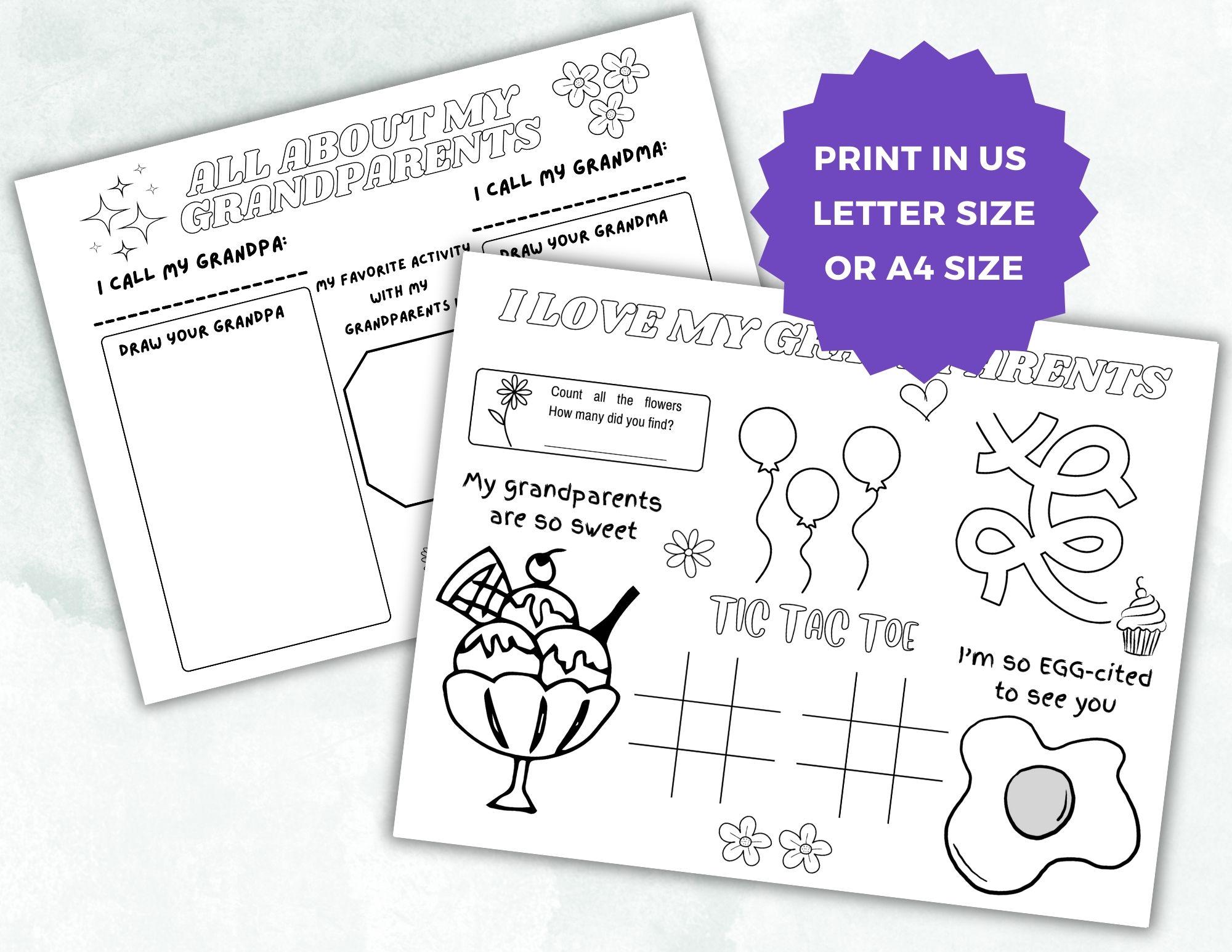 Grandparent Day Activity Sheet 2025, Coloring Printable, All About My ...