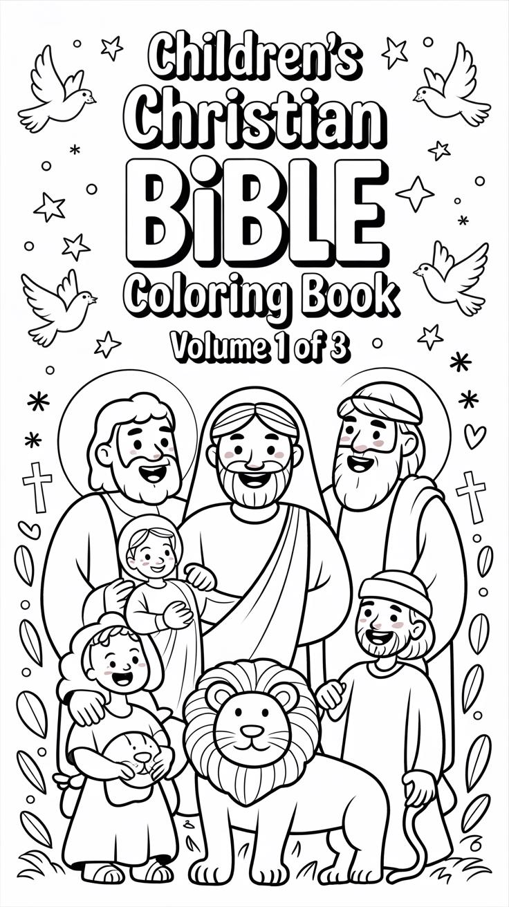 Largest Christian Bible Coloring Book Part 1 for Kids - 300 Pages + 150 ...