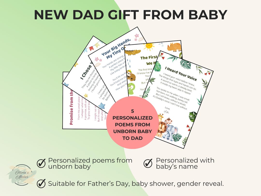Fathers Day Poem | New Dad Gift From Baby | First Time Dad Gift | 1st ...