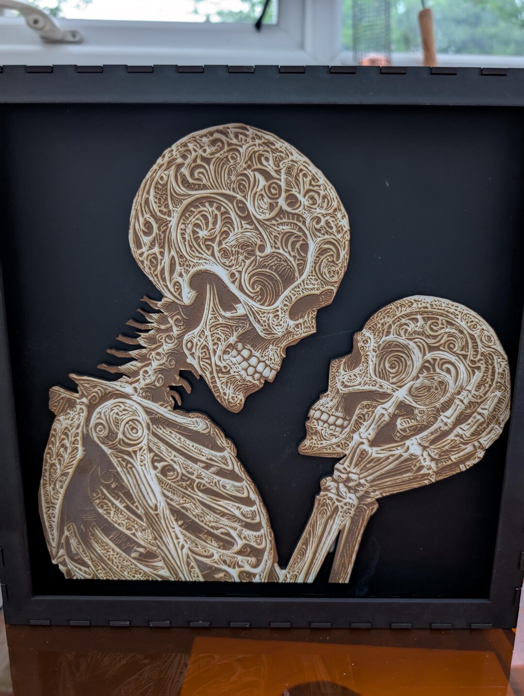 3D Illusion Holding a Skull in Box Frame - Etsy