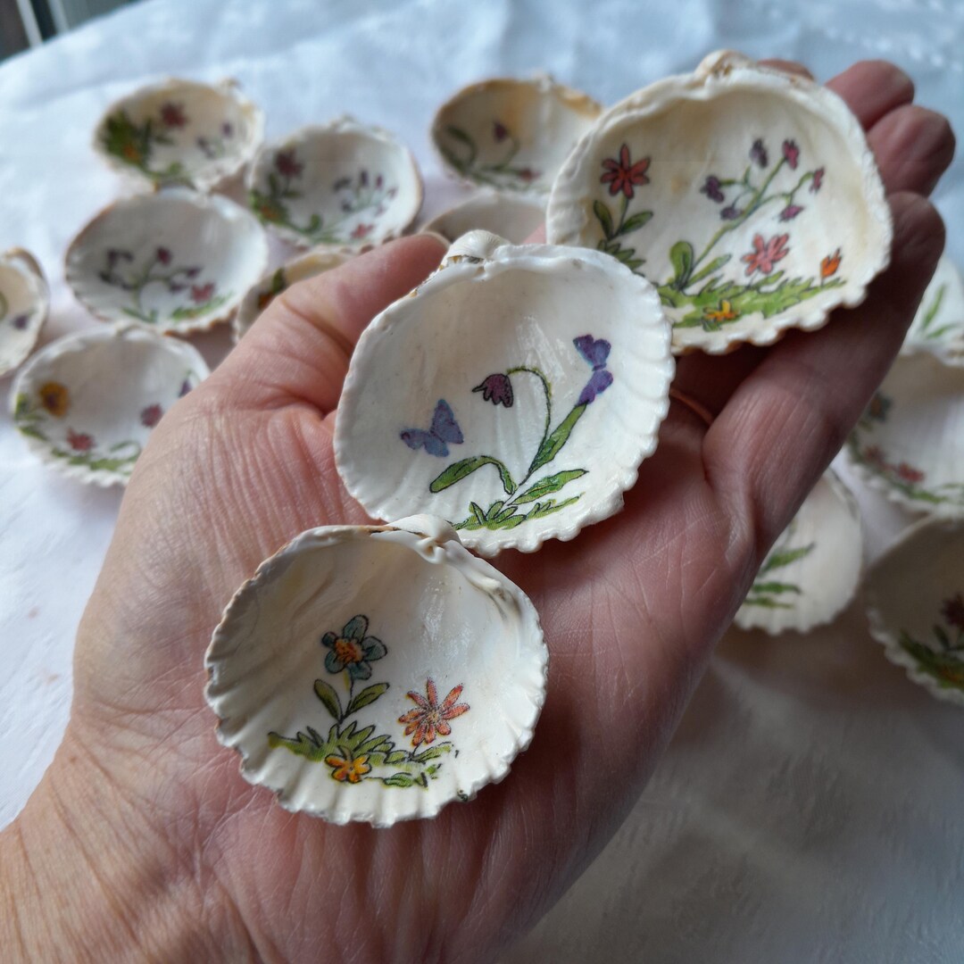 Irish Decoupage Cockle Shells 20pcs Wholesale, Handmade Unique Supplies ...