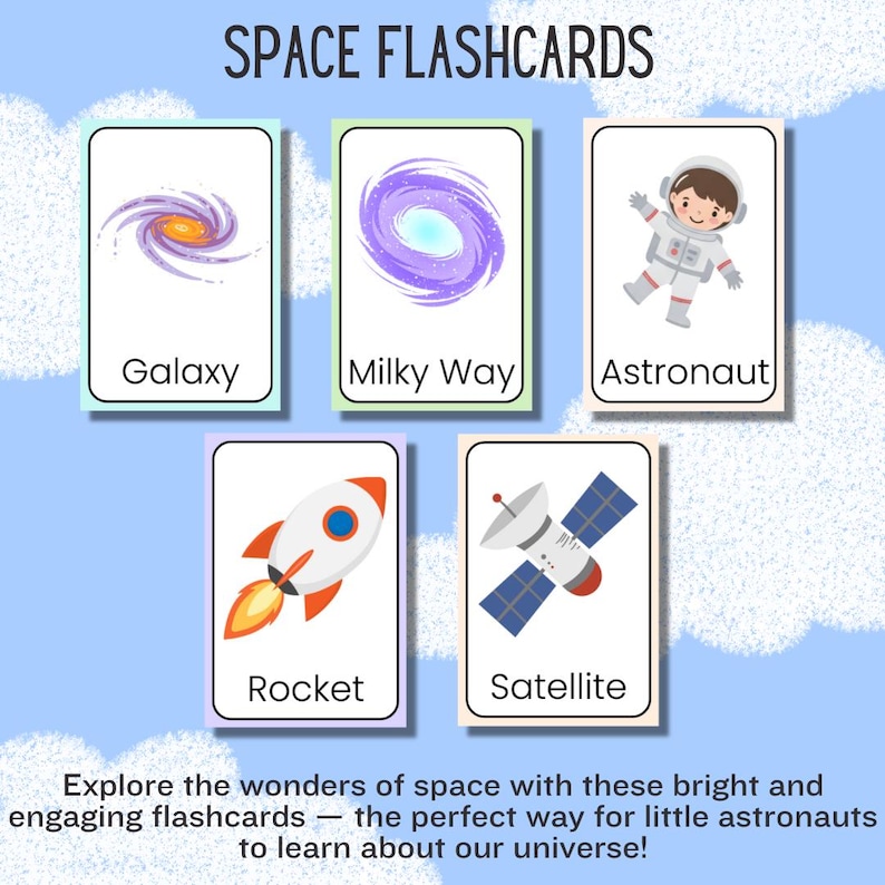 Space Flashcards: Solar System Learning for Toddlers – Printable ...