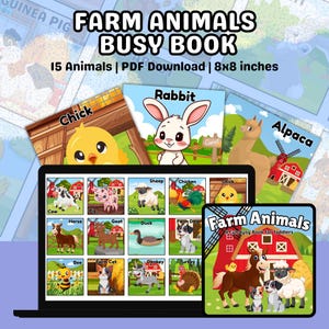 Farm Animals Busy Board Book – Toddler Learning Book With Animal Names ...