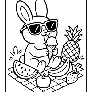 Summer Animals Coloring Book – Cozy Summer Animals Illustrations ...