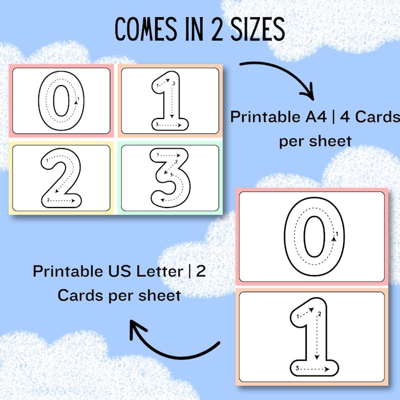Number Tracing Cards | Number Tracing Flashcards | Number Tracing ...