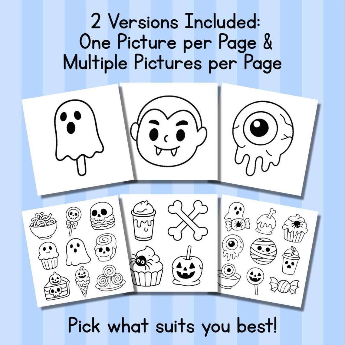 Spooky Fun Coloring Book – Simple Halloween Coloring Pages, Printable ...
