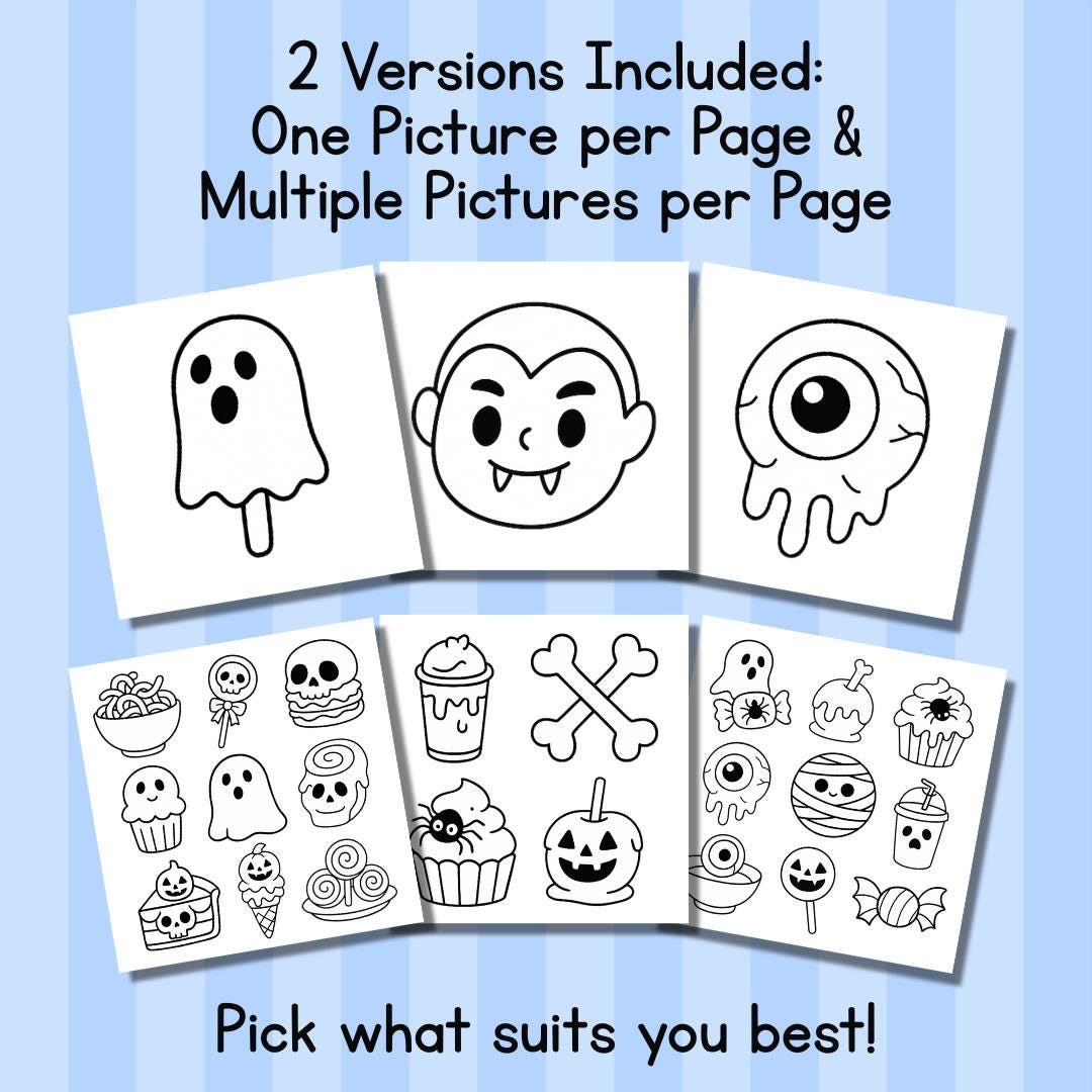 Spooky Fun Coloring Book – Simple Halloween Coloring Pages, Printable ...