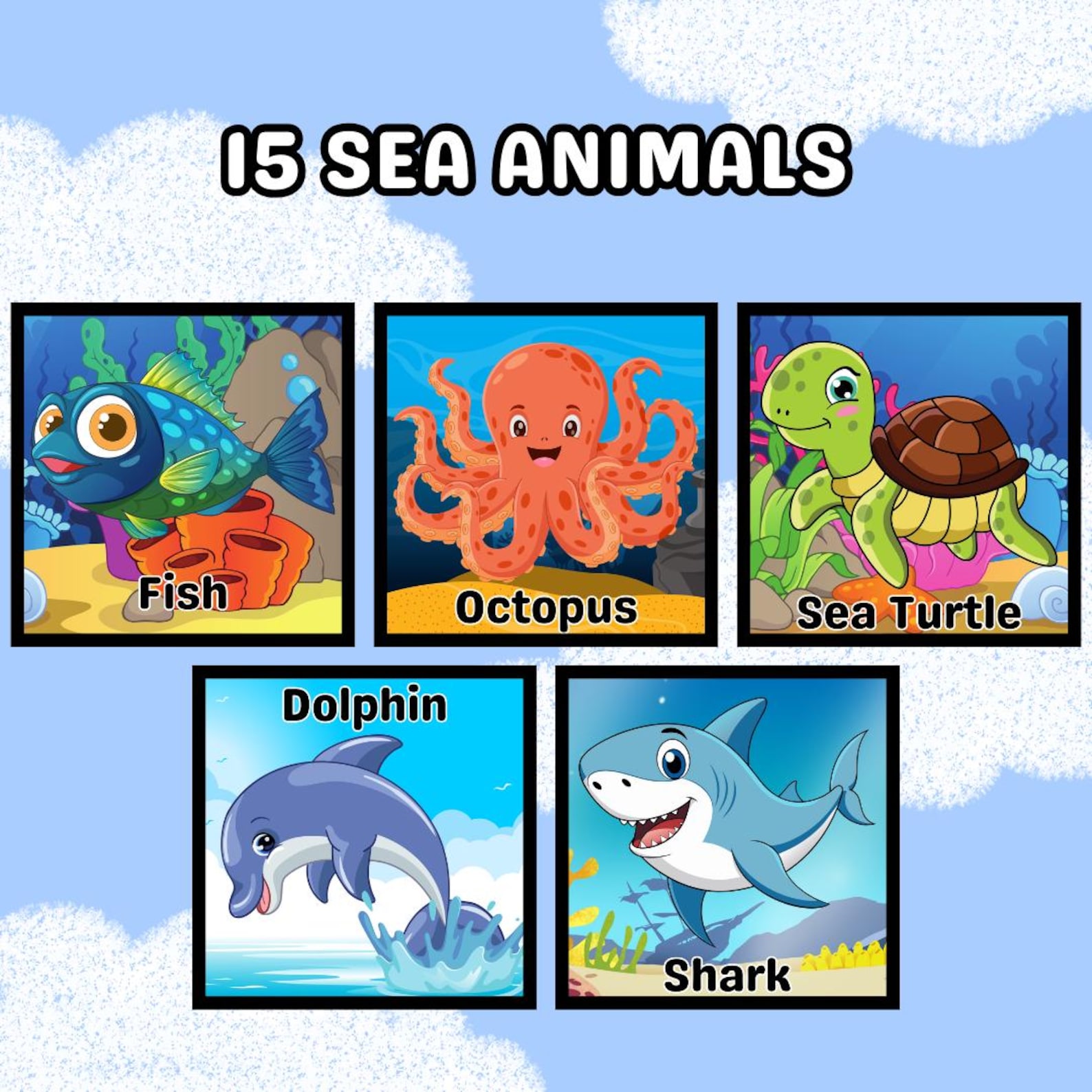 Sea Creatures Busy Board Book – Toddler Learning Book With Animal Names ...