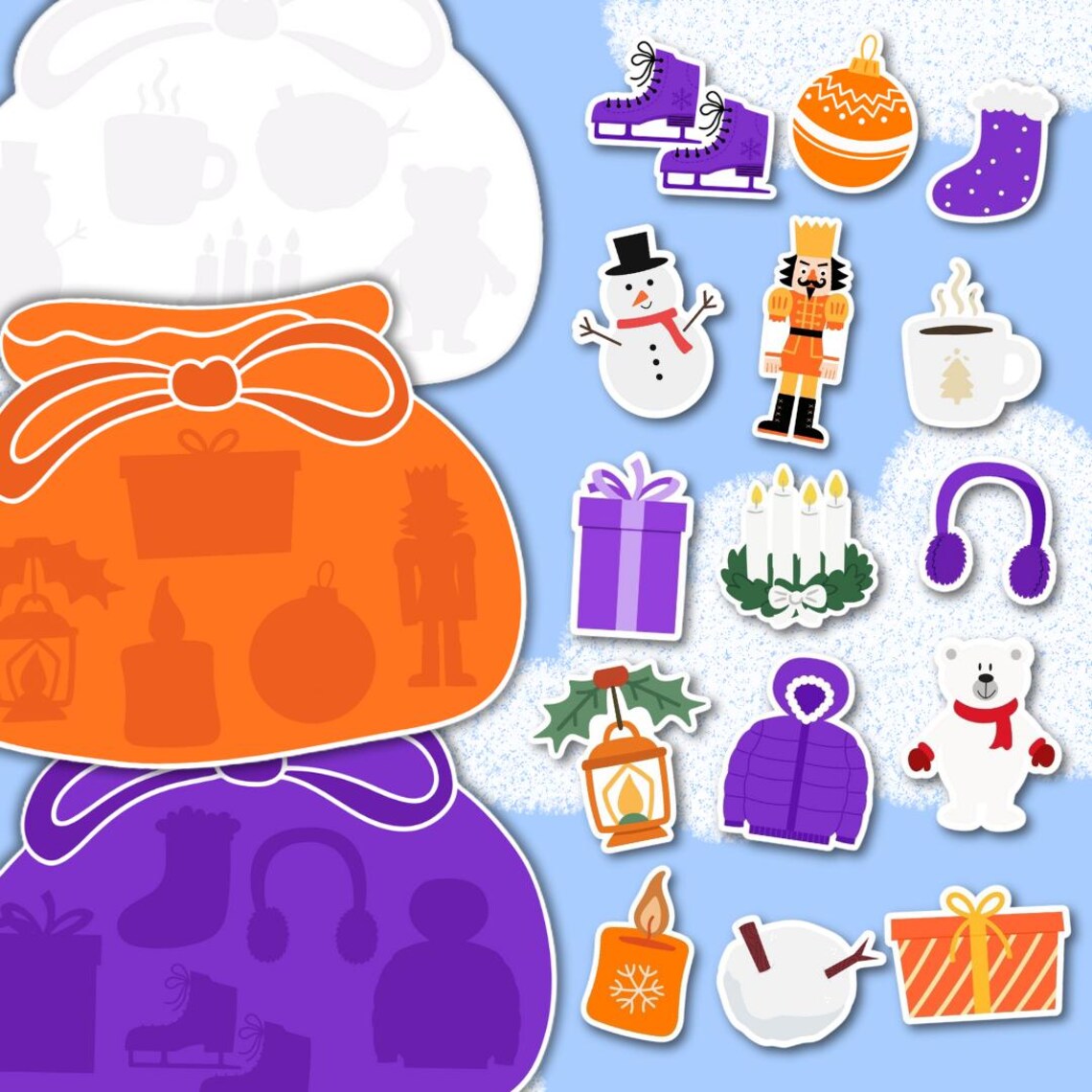 Christmas Color Matching Activity for Kids, Montessori Materials ...