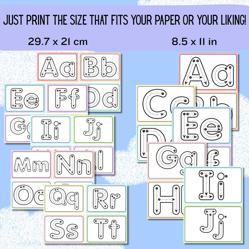 Alphabet Tracing Cards | Alphabet Tracing Flashcards | Letter Tracing ...