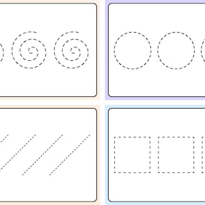 Preschool Line Tracing Cards, Kindergarten Tracing Practice, 30 ...