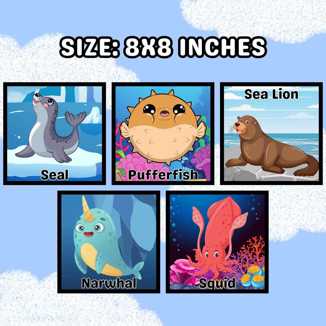Sea Creatures Busy Board Book – Toddler Learning Book With Animal Names ...