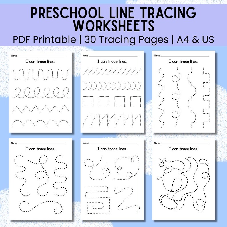 Preschool Tracing Worksheets, Pre-k Tracing Worksheets, Tracing Pages ...